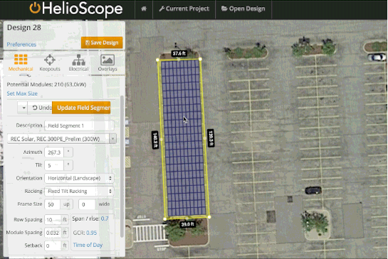 Copy a field segment – HelioScope