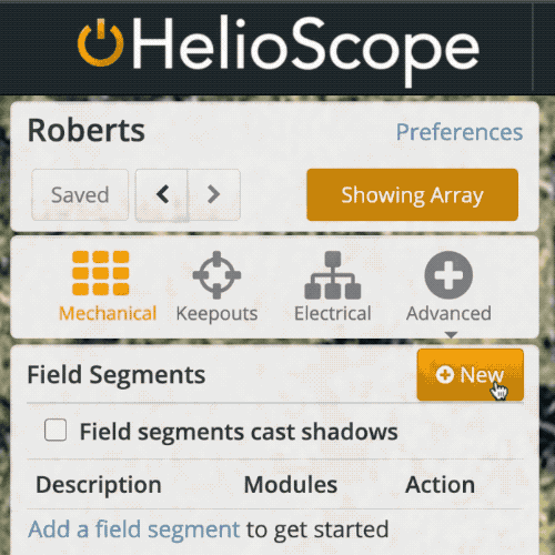 3. Mechanical Layout – HelioScope