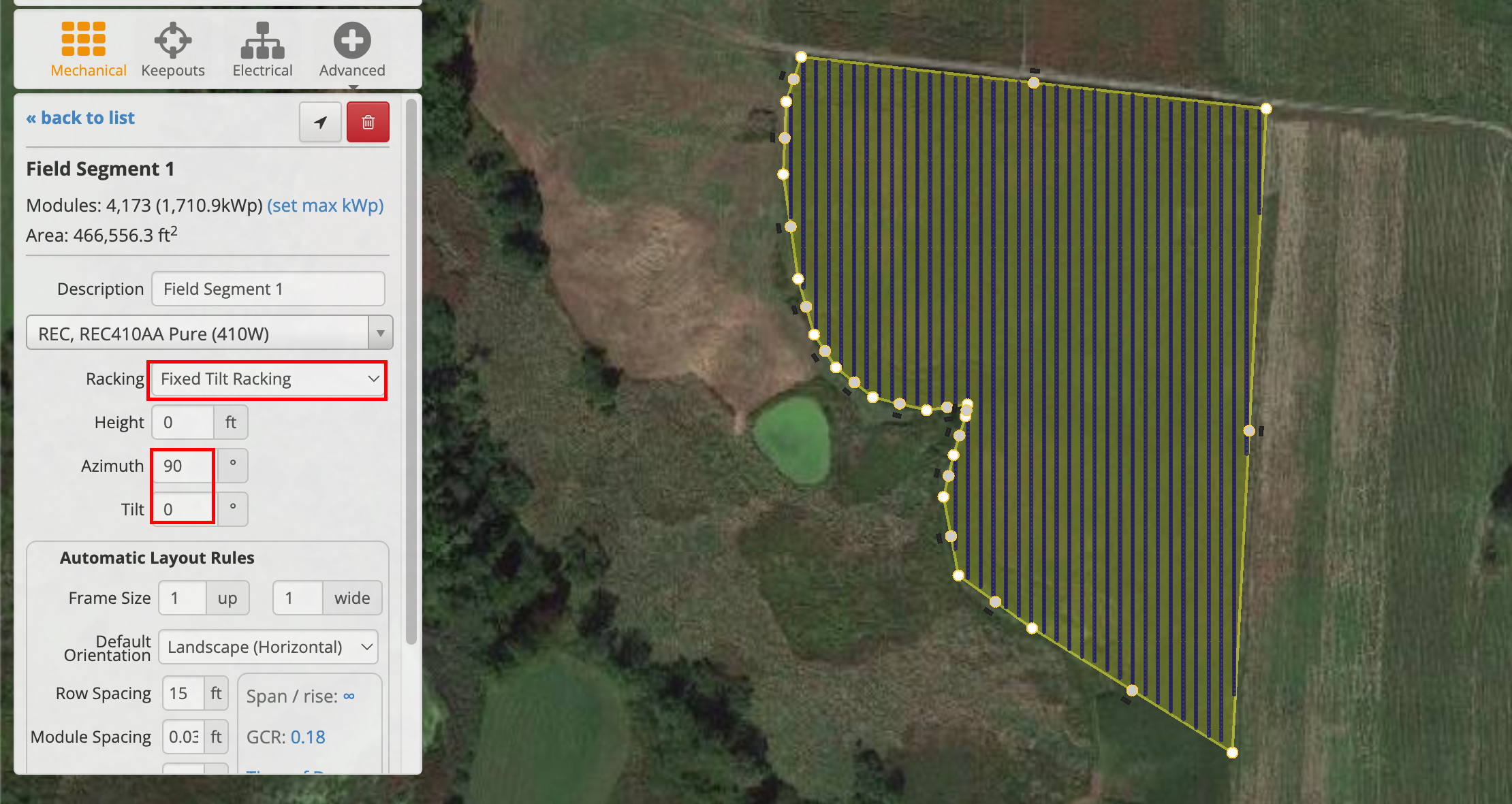 Single-Axis Tracker Modeling Workaround – HelioScope