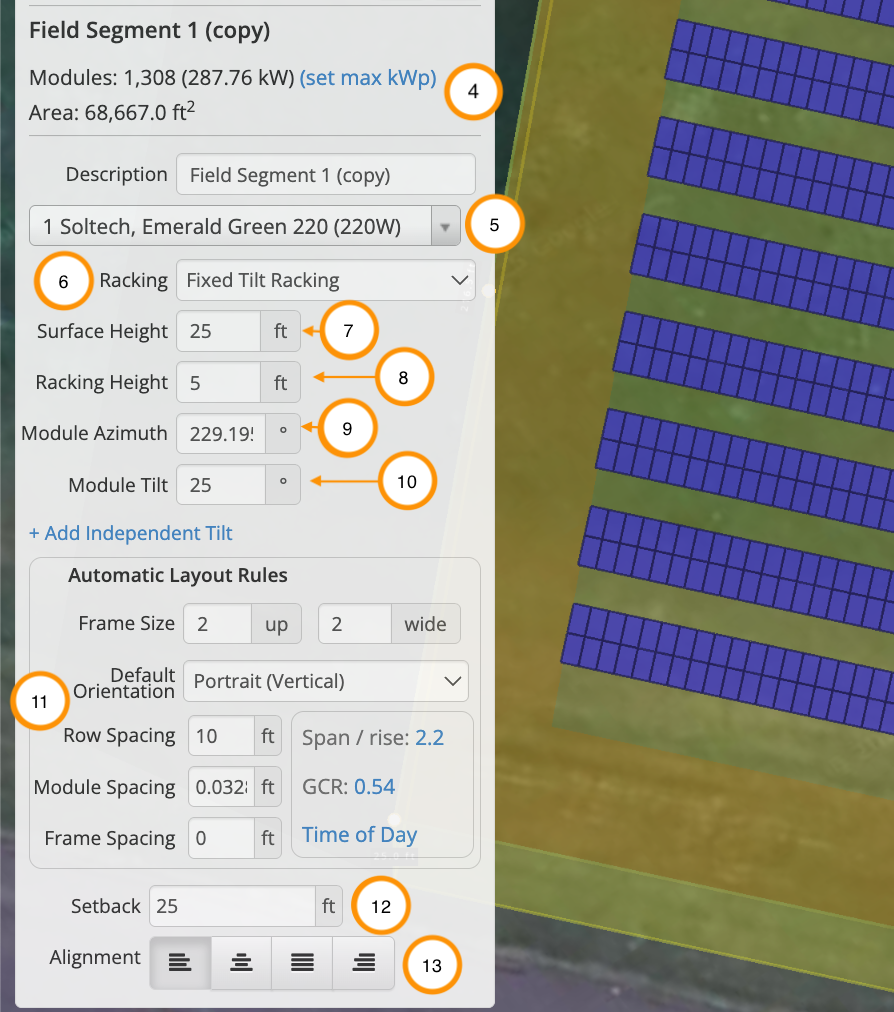 3. Mechanical Layout – HelioScope